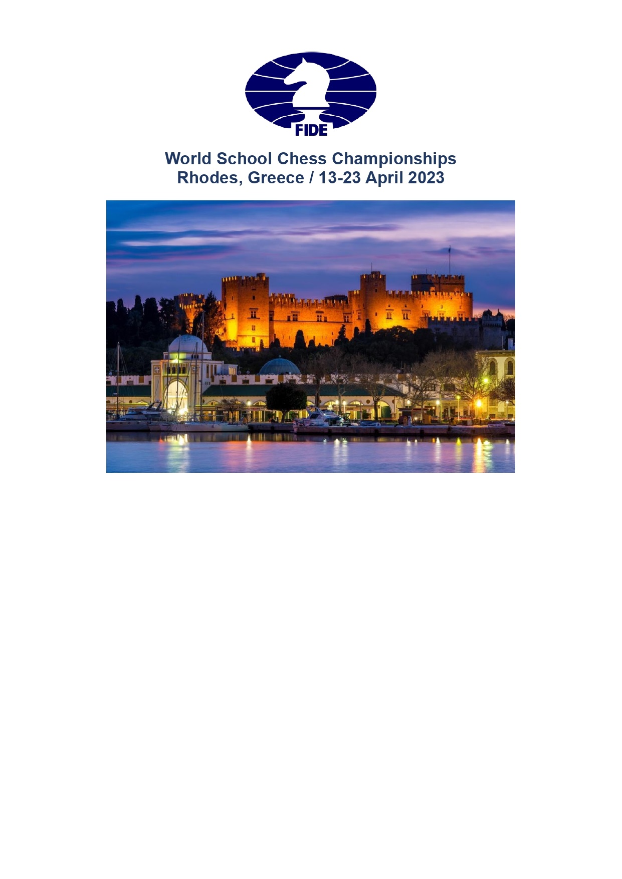 World School Chess Championship – 2023 – All India Chess Federation